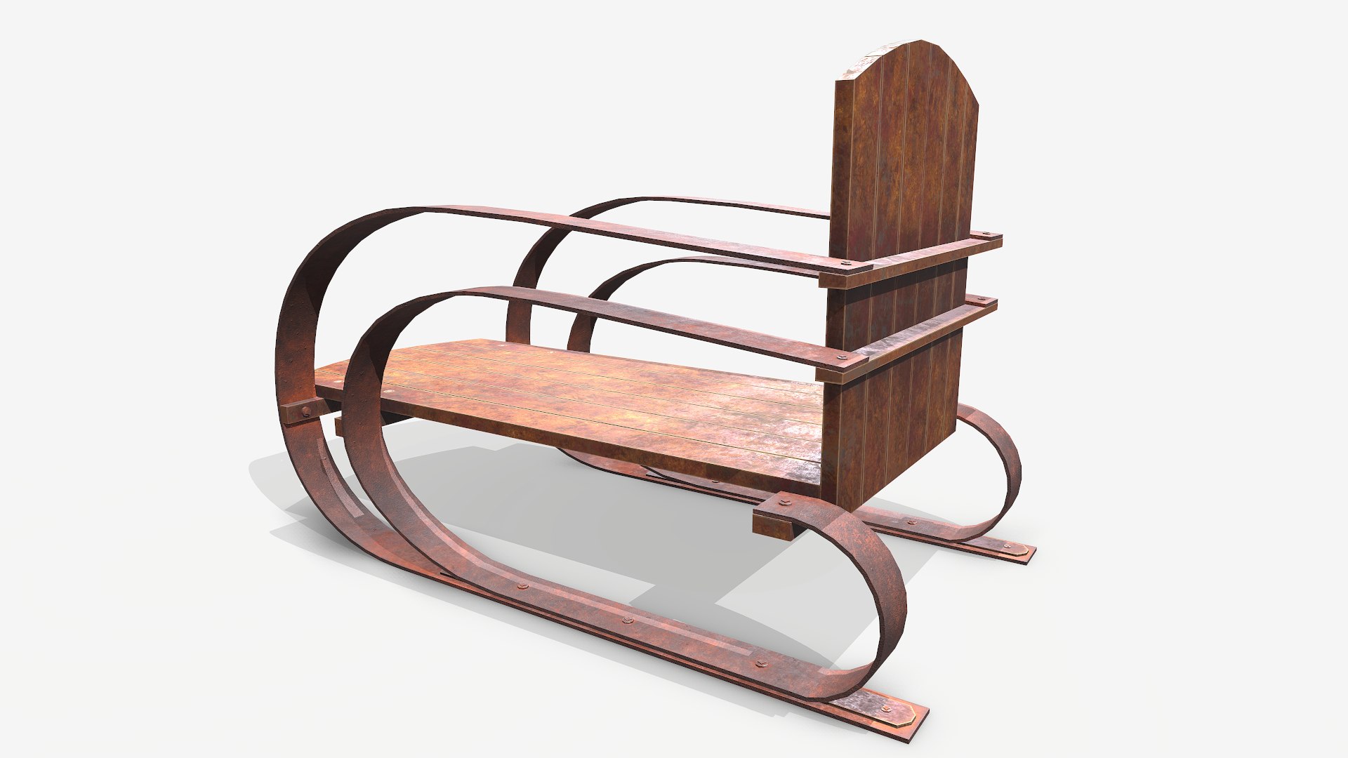 Rusted Old Sled 3D model - TurboSquid 1993000