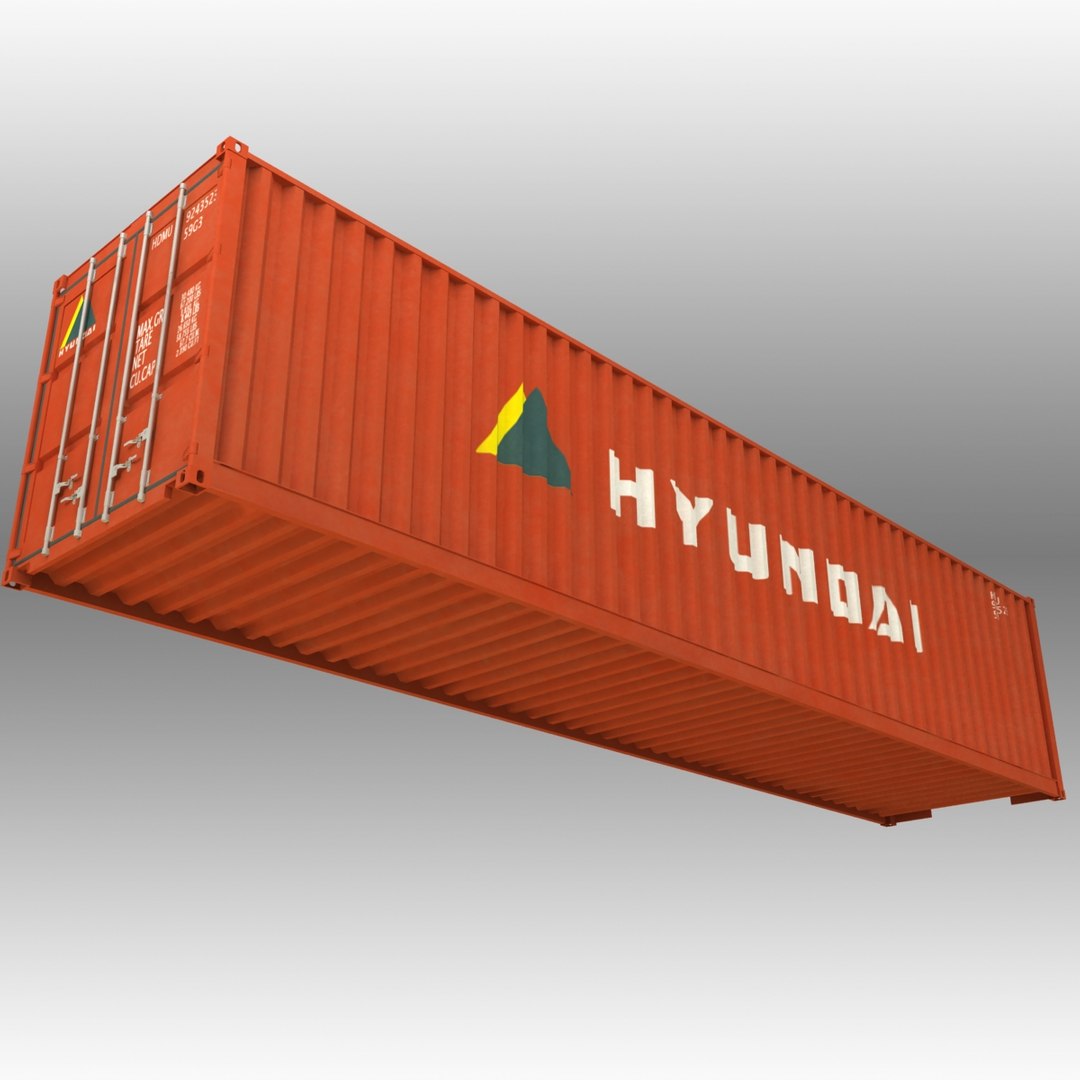 40 Feet Container Ships 3d Model