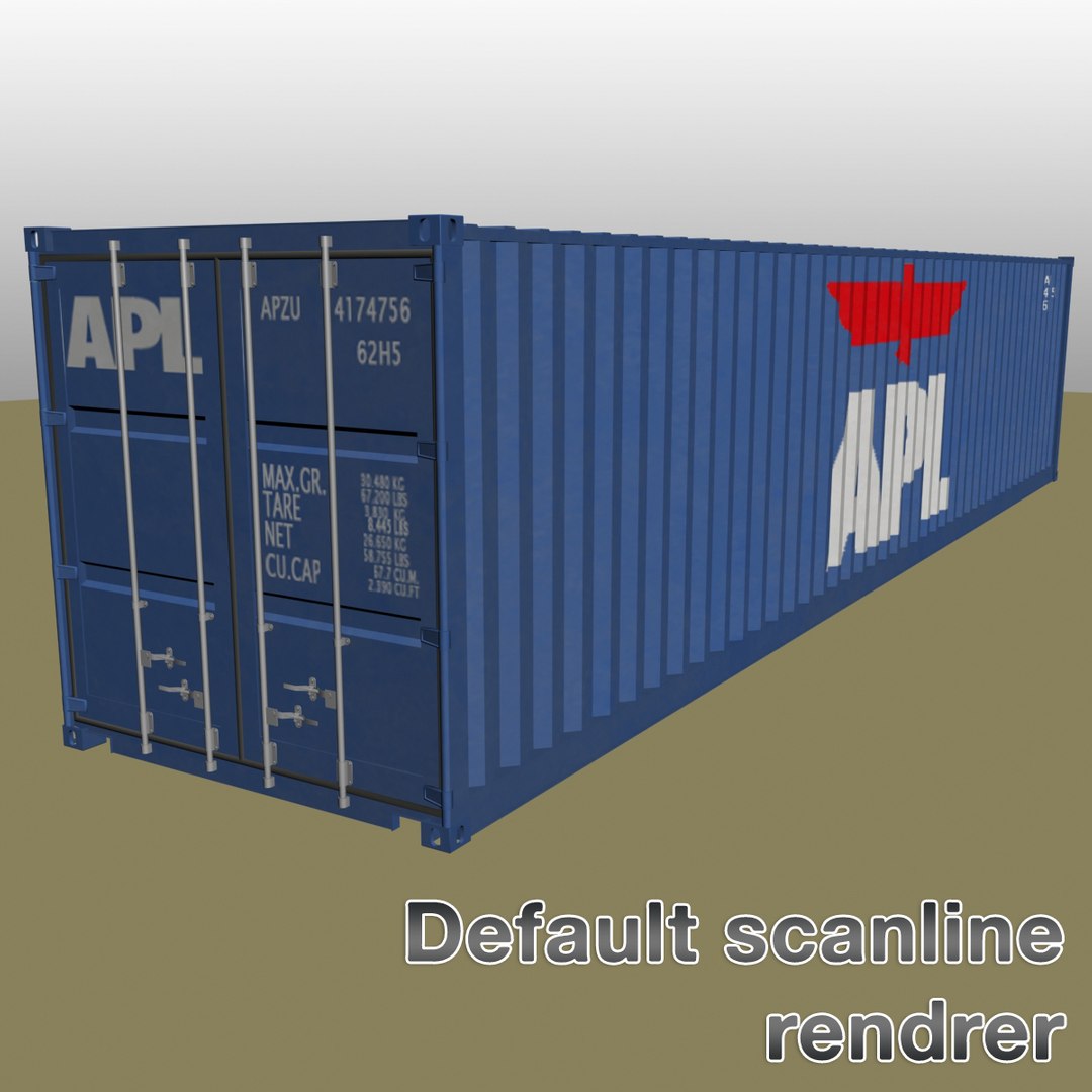40 Feet Container Ships 3d Model