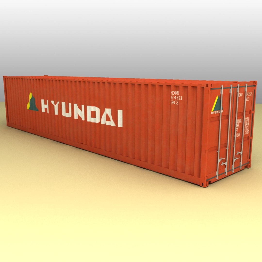 40 Feet Container Ships 3d Model