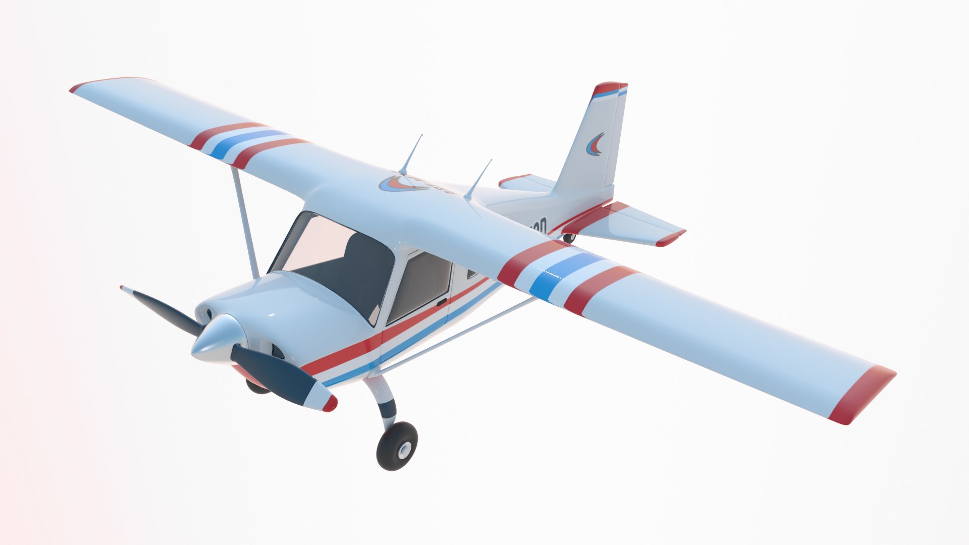 Cartoon Light Utility Aircraft Airplane 3D - TurboSquid 1466443