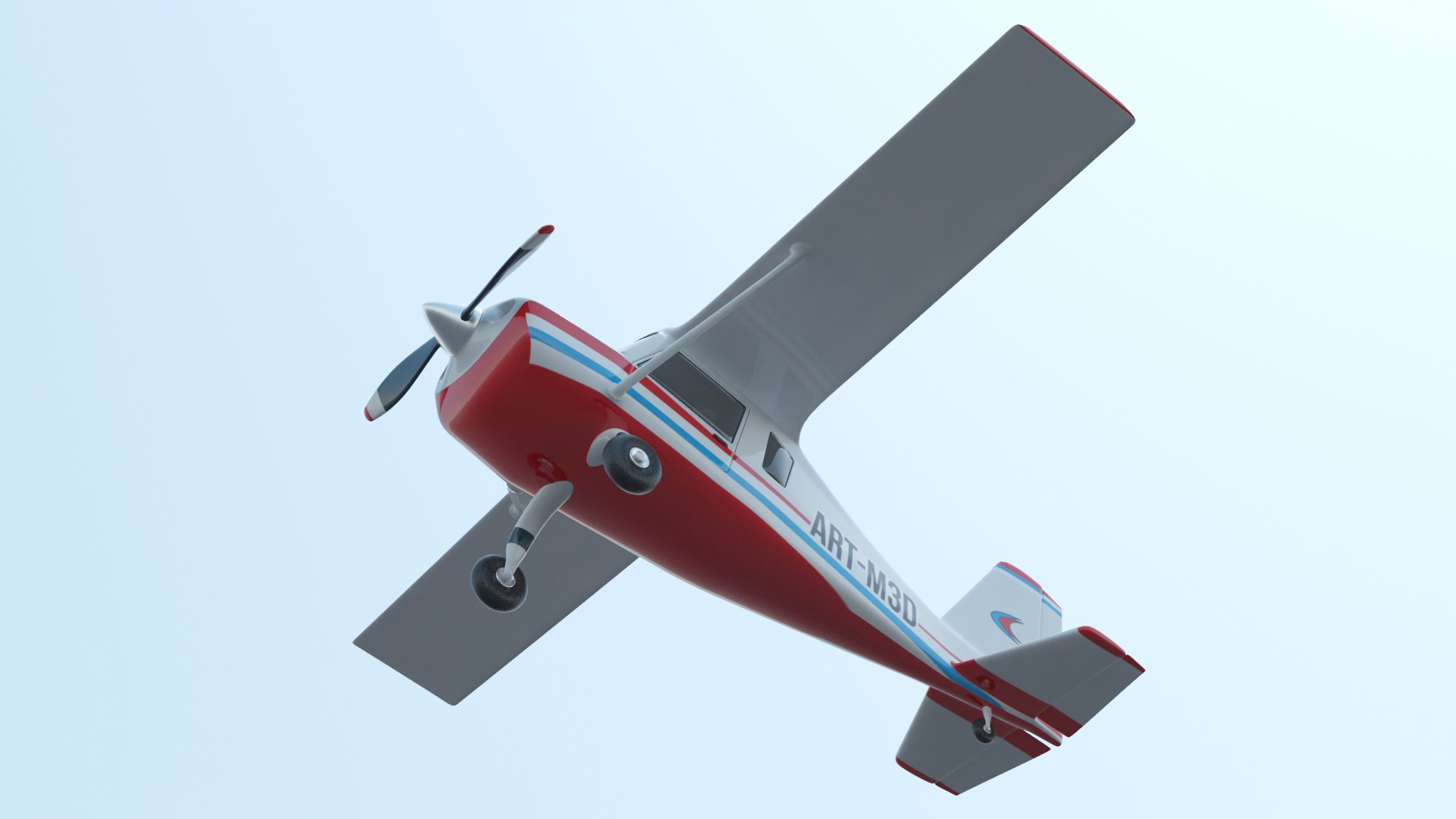 Cartoon Light Utility Aircraft Airplane 3D - TurboSquid 1466443