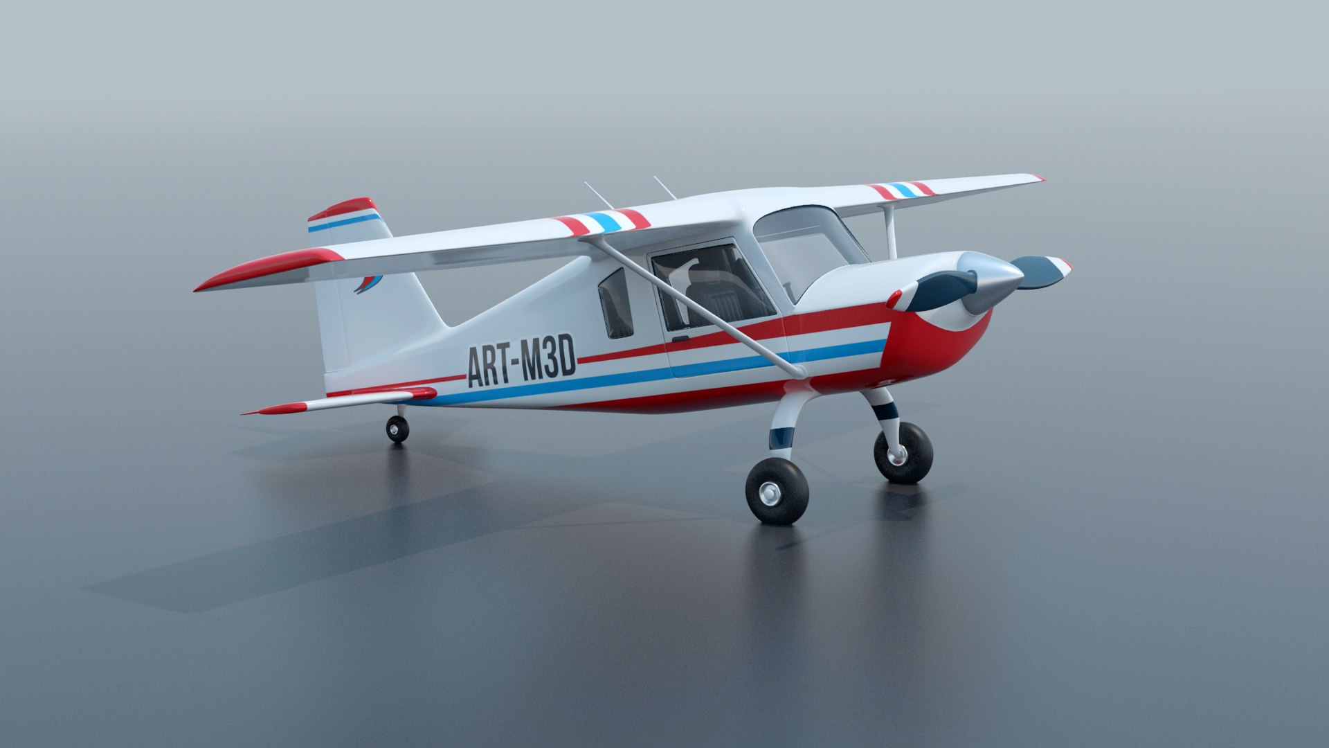 Cartoon Light Utility Aircraft Airplane 3D - TurboSquid 1466443