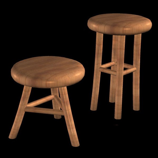 3d model toon stools pzsg