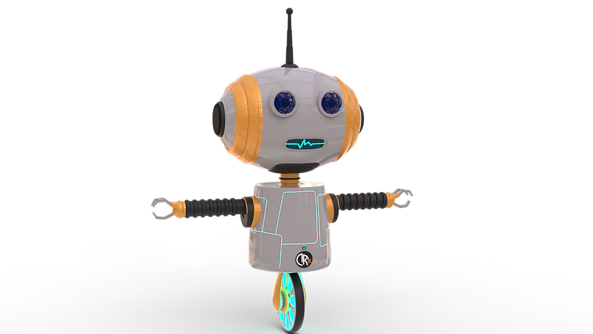 3D Retrobot - Technology Mascot Model - TurboSquid 2090602