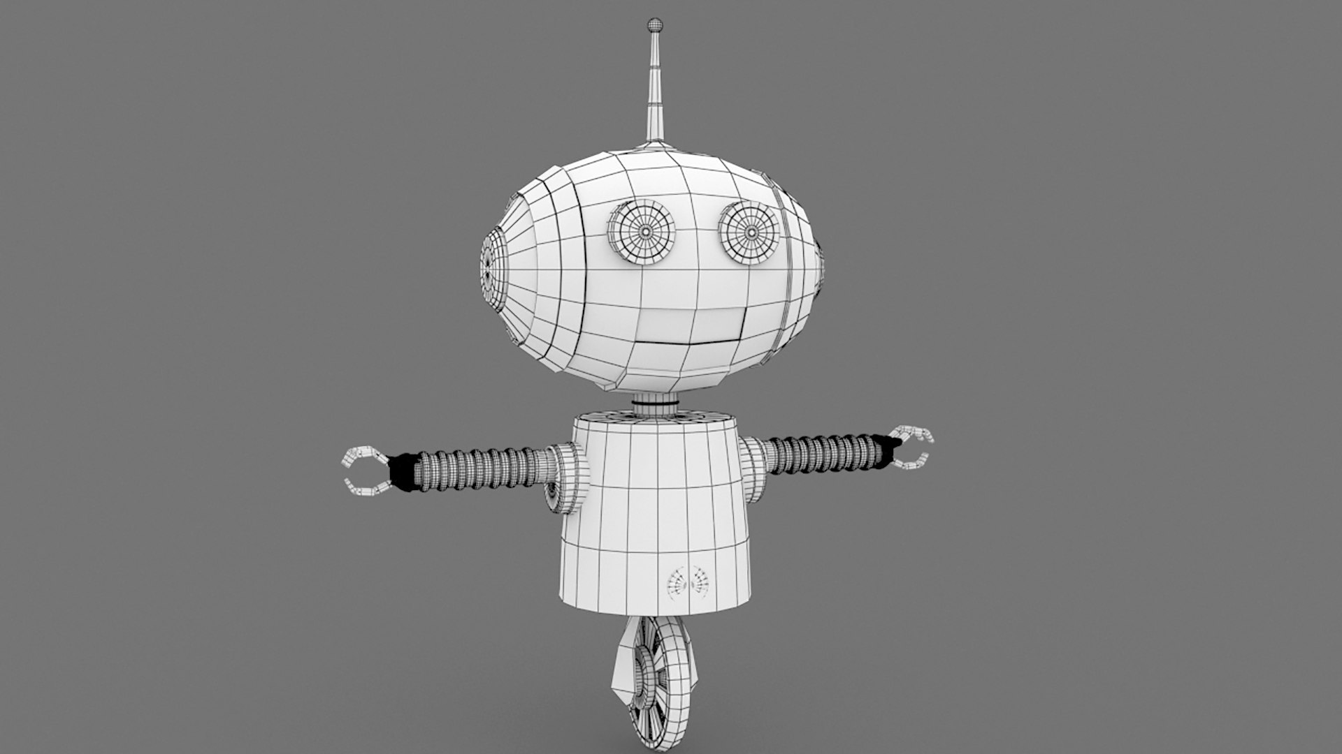 3D Retrobot - Technology Mascot Model - TurboSquid 2090602
