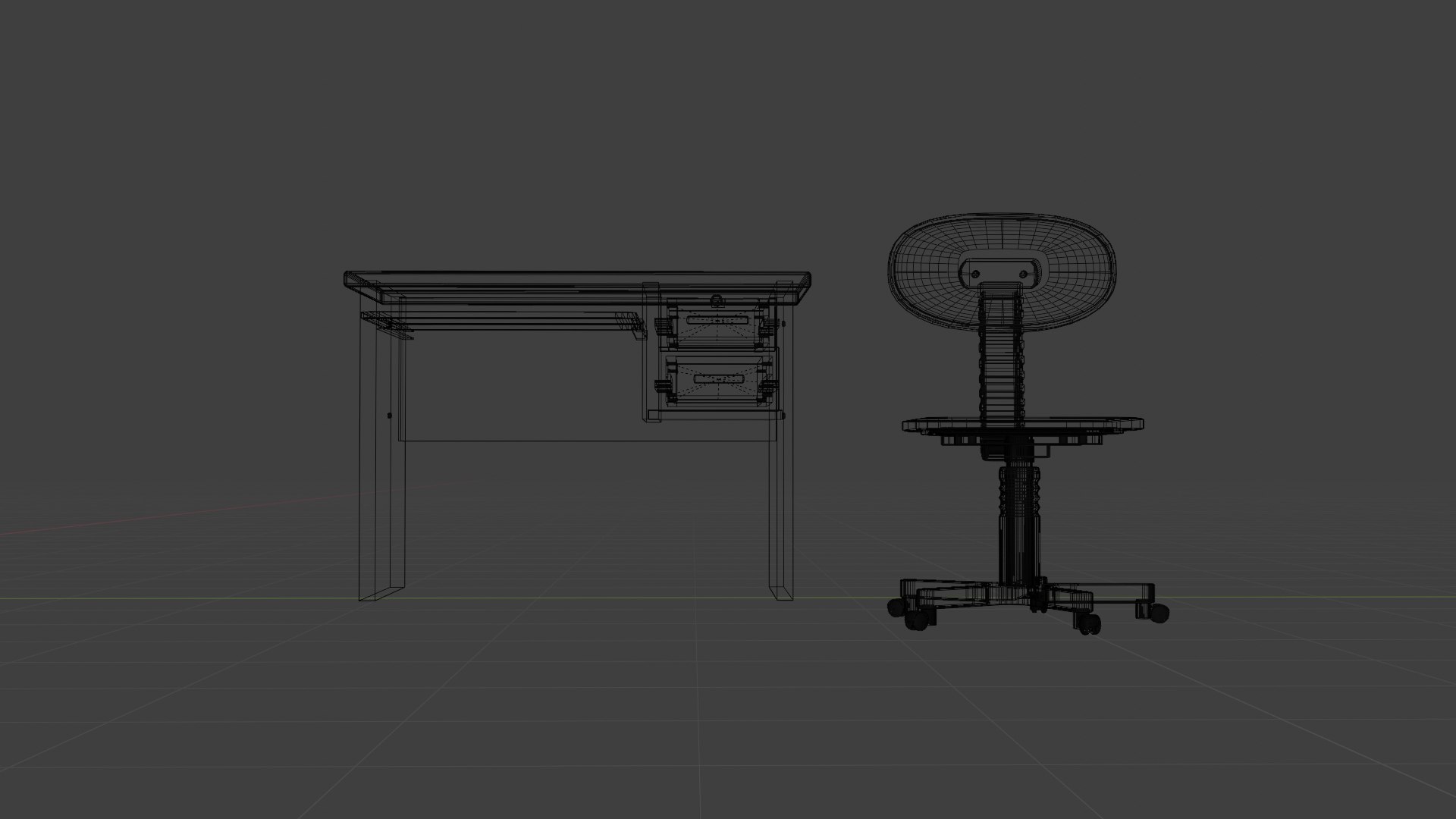 Computer Table and Chair 3D model - TurboSquid 1793406
