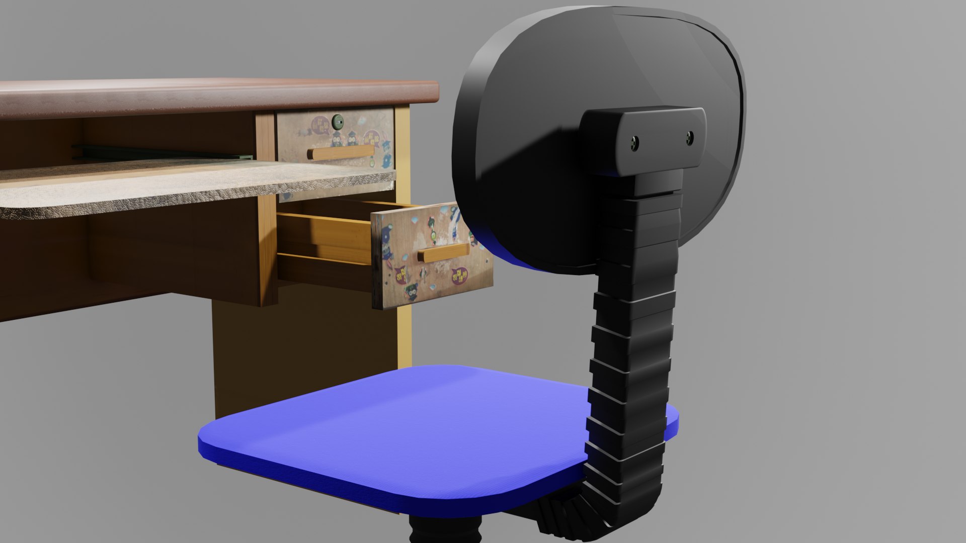 Computer Table and Chair 3D model - TurboSquid 1793406