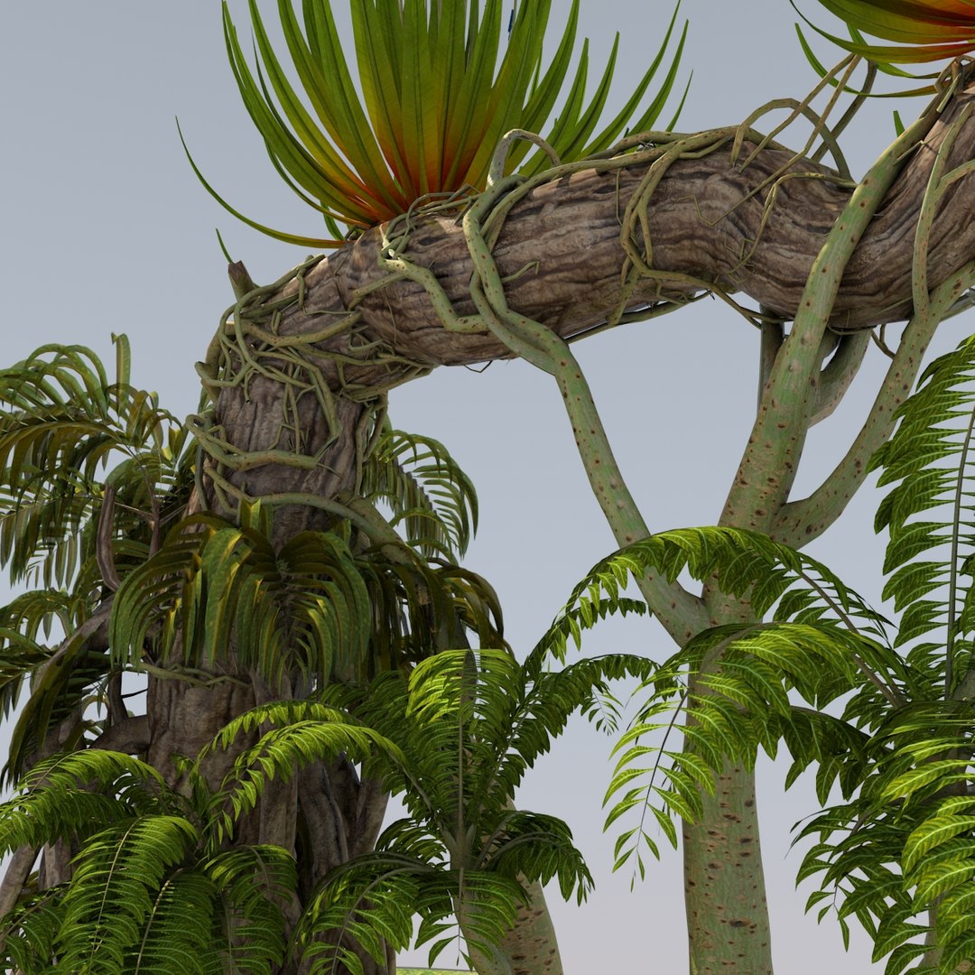 3d Alien Plants Model