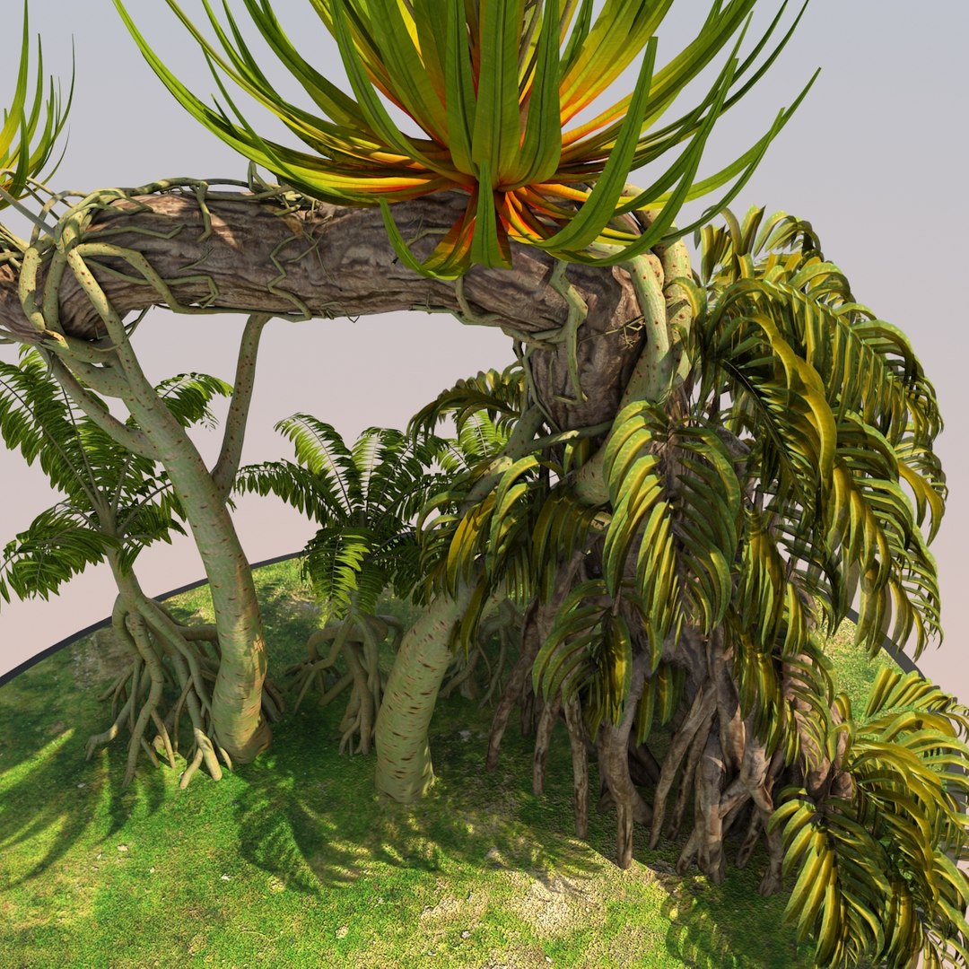 3d Alien Plants Model
