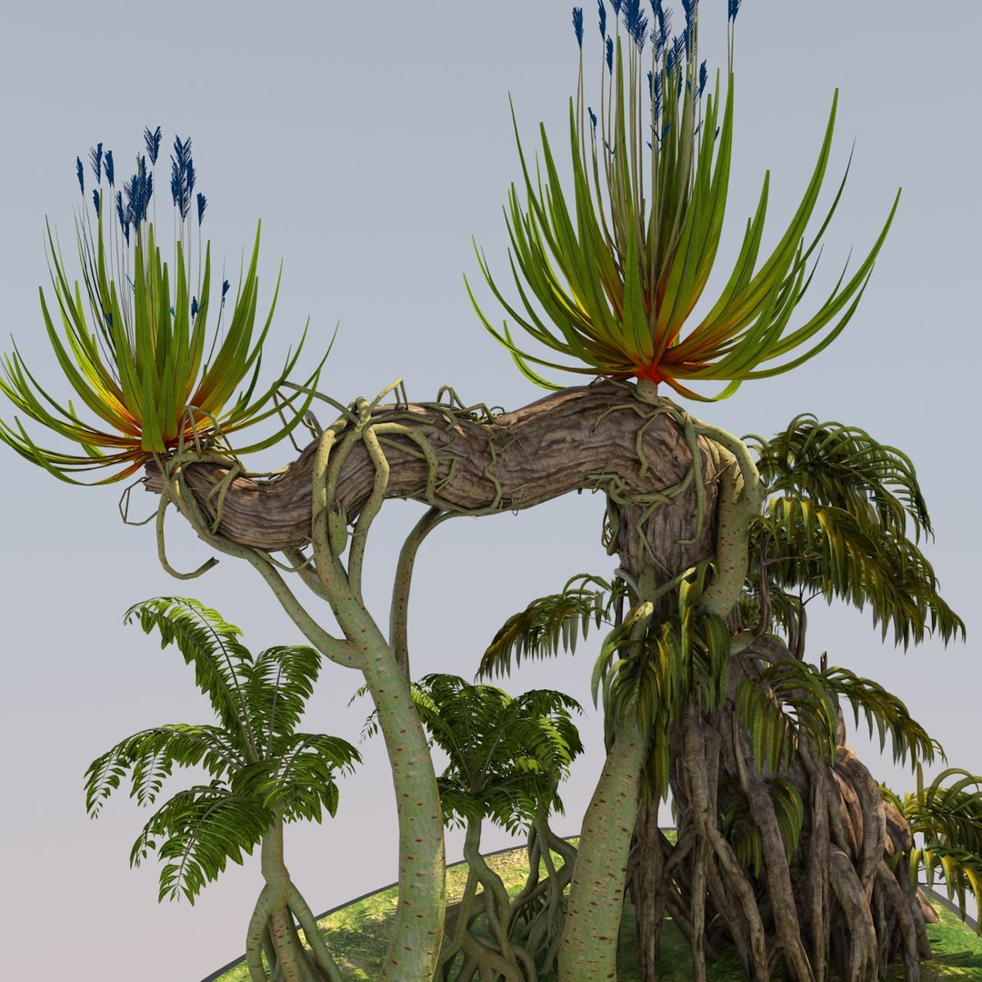 3d Alien Plants Model
