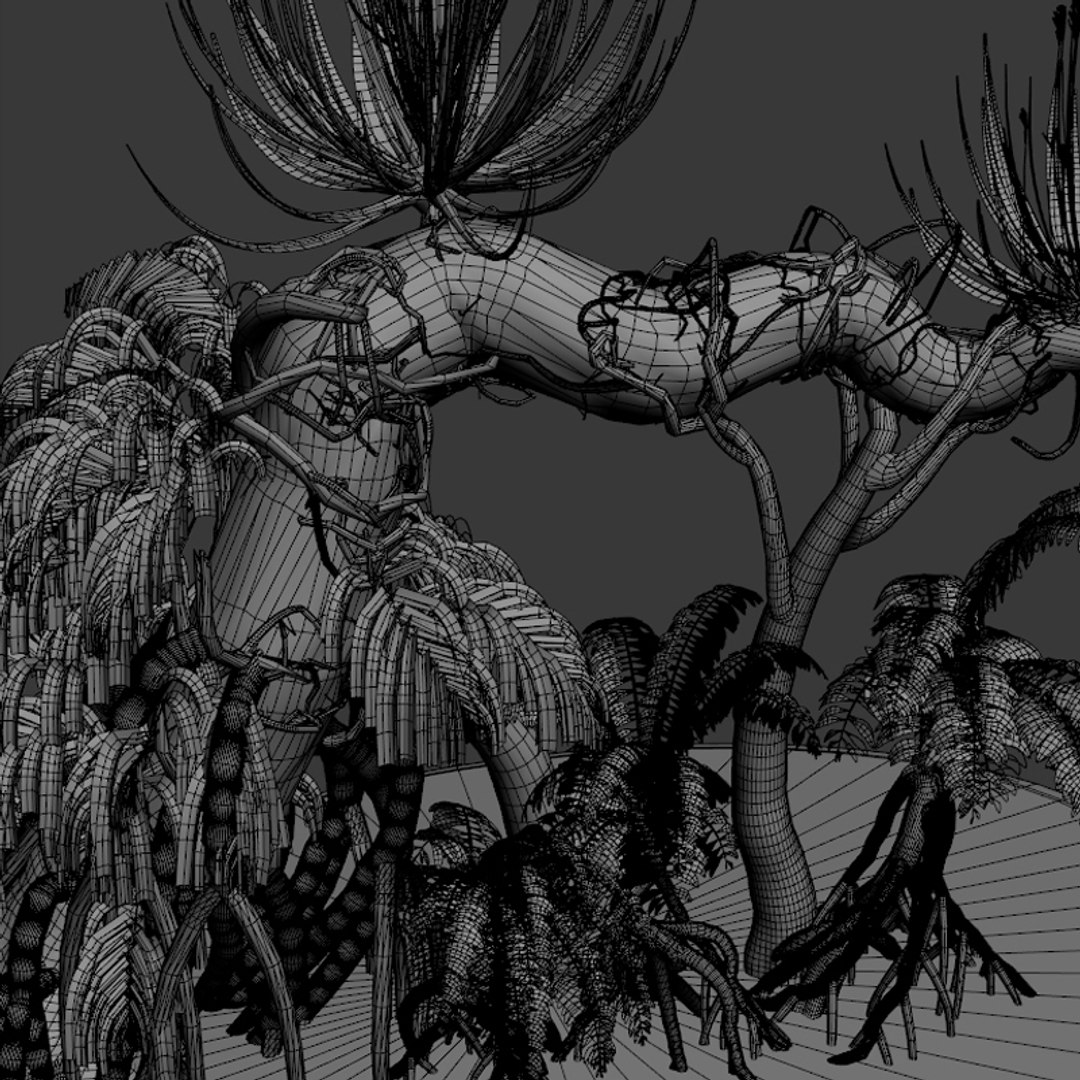 3d Alien Plants Model