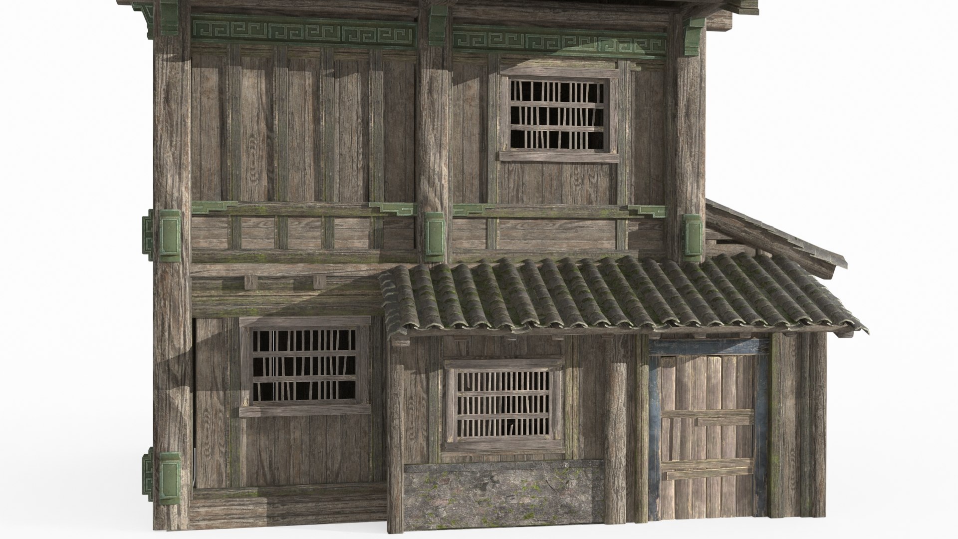 3D Model Ancient Asian Towns Built Houses And Shops - TurboSquid 2028270