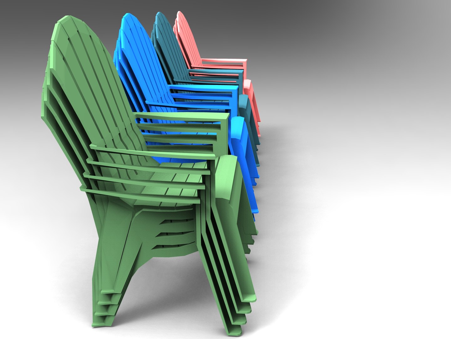 Plastic Chair 3d Model