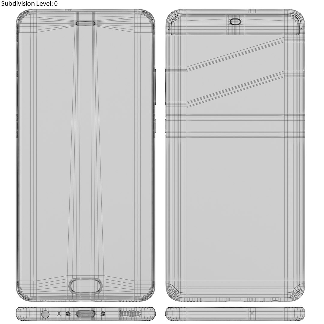3d model realistic huawei p10 dazzling