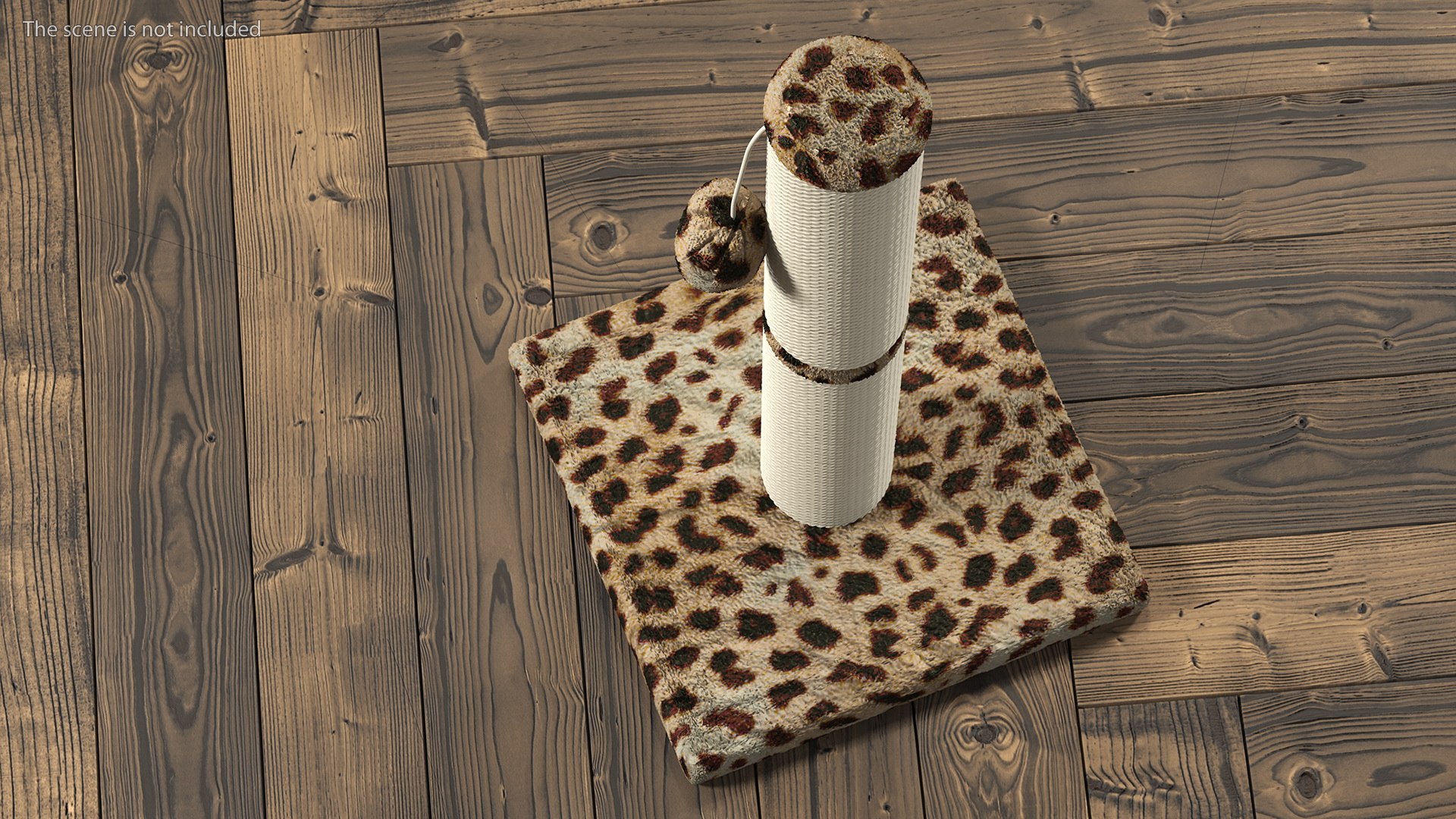 Cat Sitting On A Scratching Post model - TurboSquid 1819375