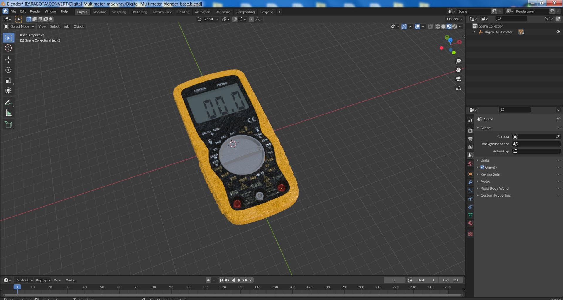 Digital Multimeter 3D - TurboSquid 2234259