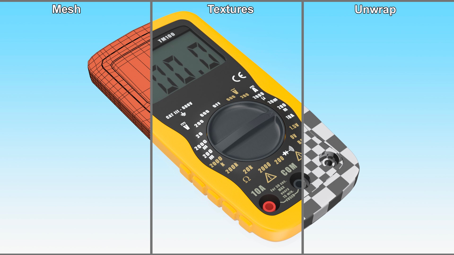Digital Multimeter 3D - TurboSquid 2234259