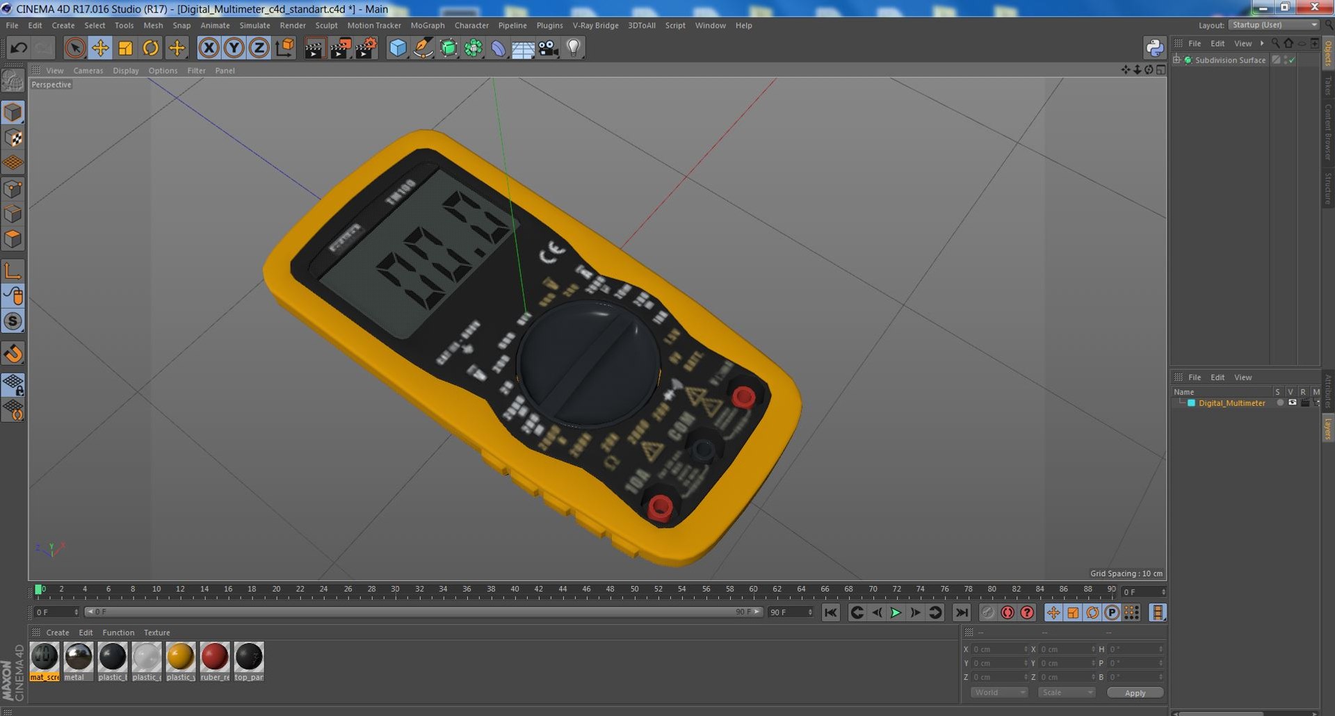 Digital Multimeter 3D - TurboSquid 2234259