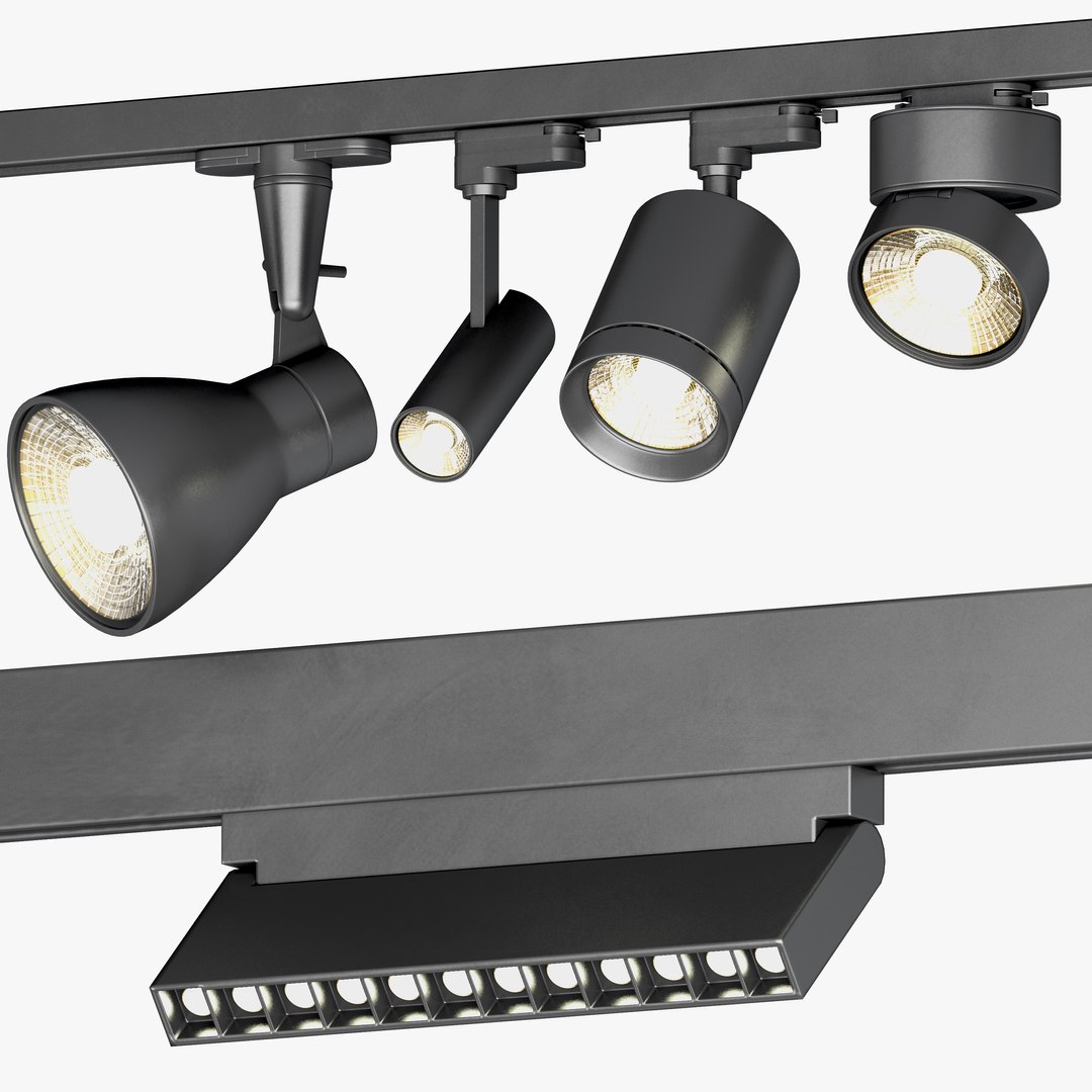 3D Track LED Lights - TurboSquid 1850542