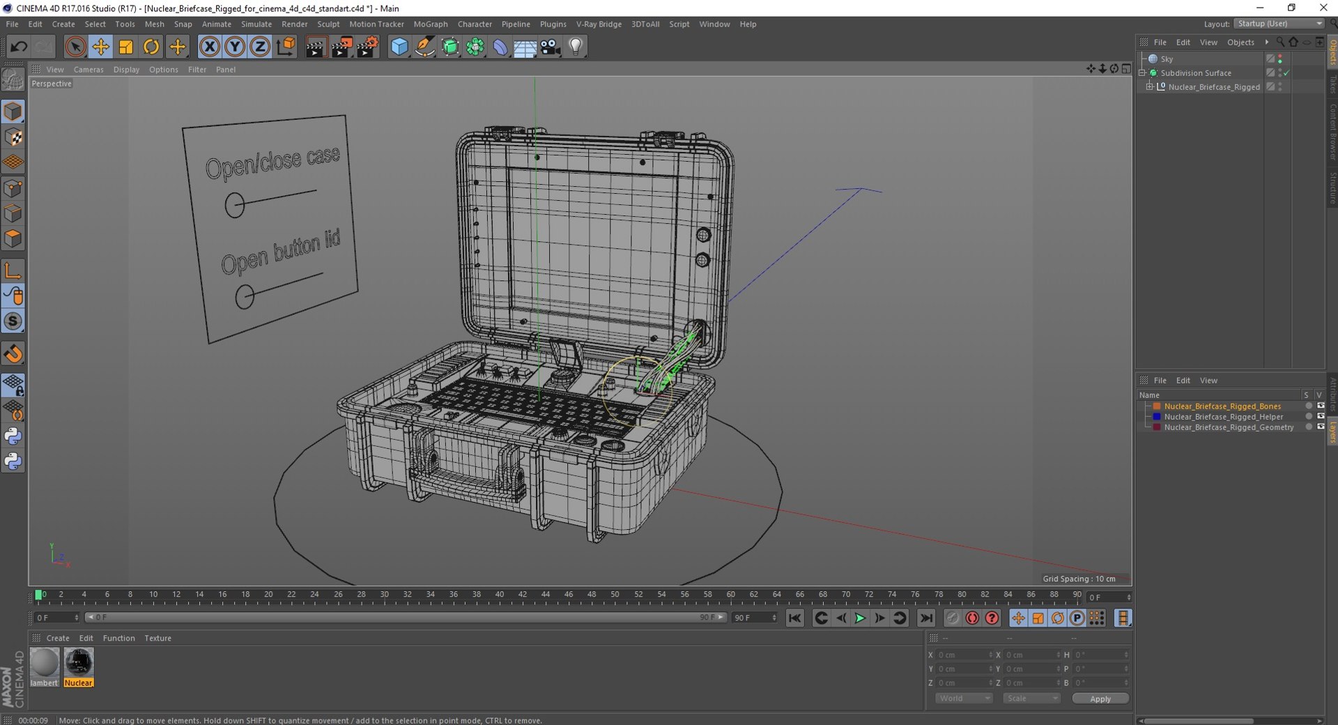 3D Nuclear Briefcase Rigged For Cinema 4D Model - TurboSquid 2052274