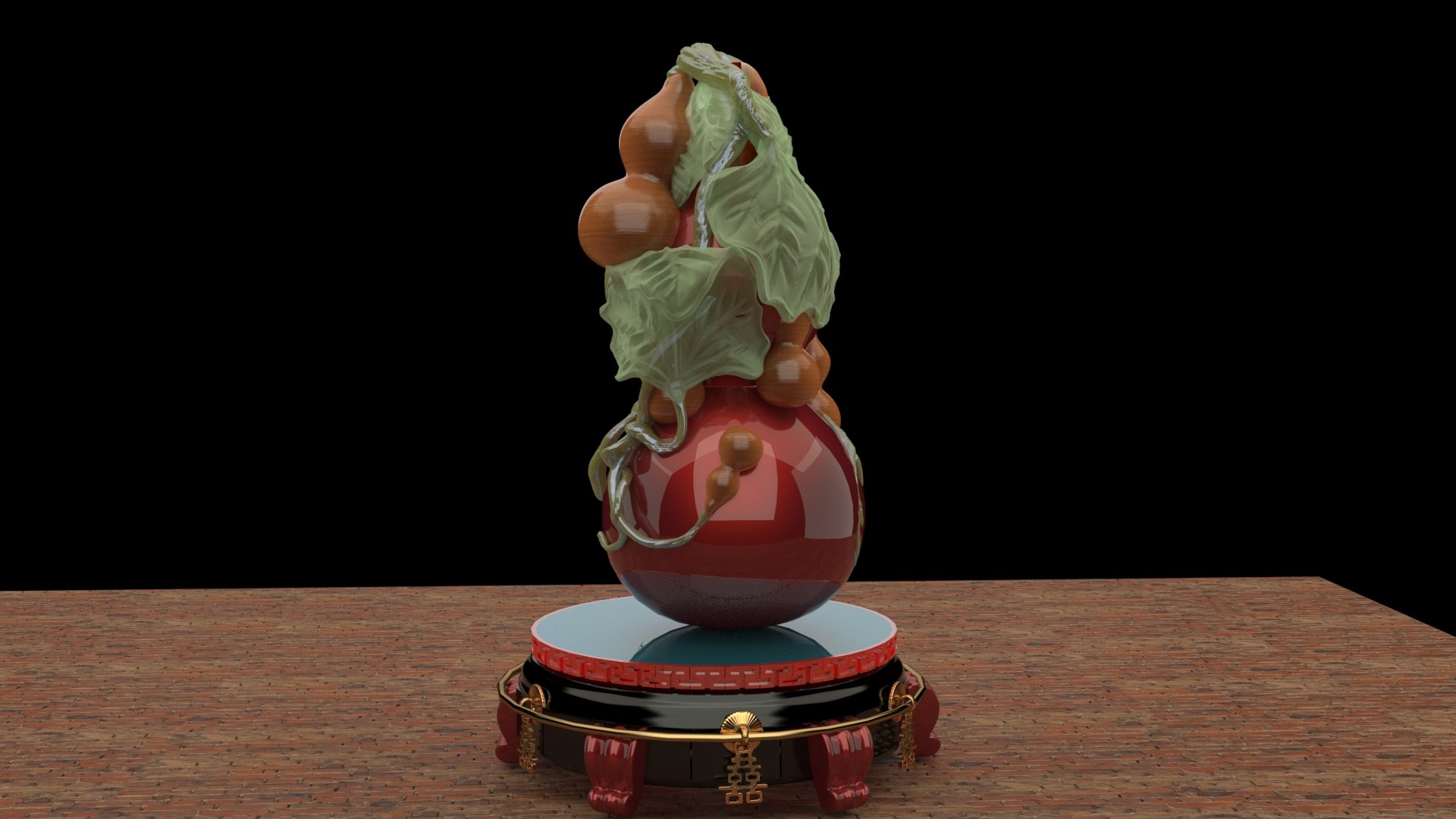 3D Chinese Gourd Model - TurboSquid 2136026