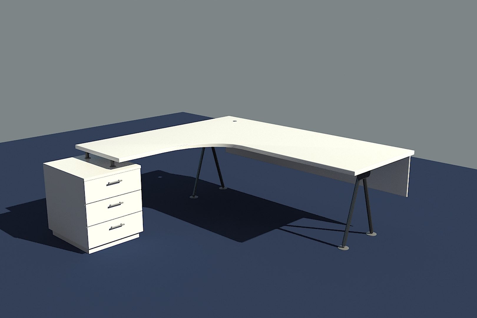 Office desk 3D model - TurboSquid 1630967