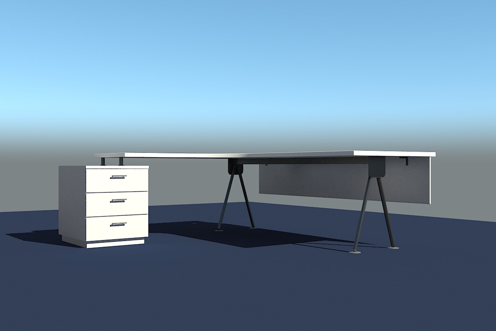 Office desk 3D model - TurboSquid 1630967