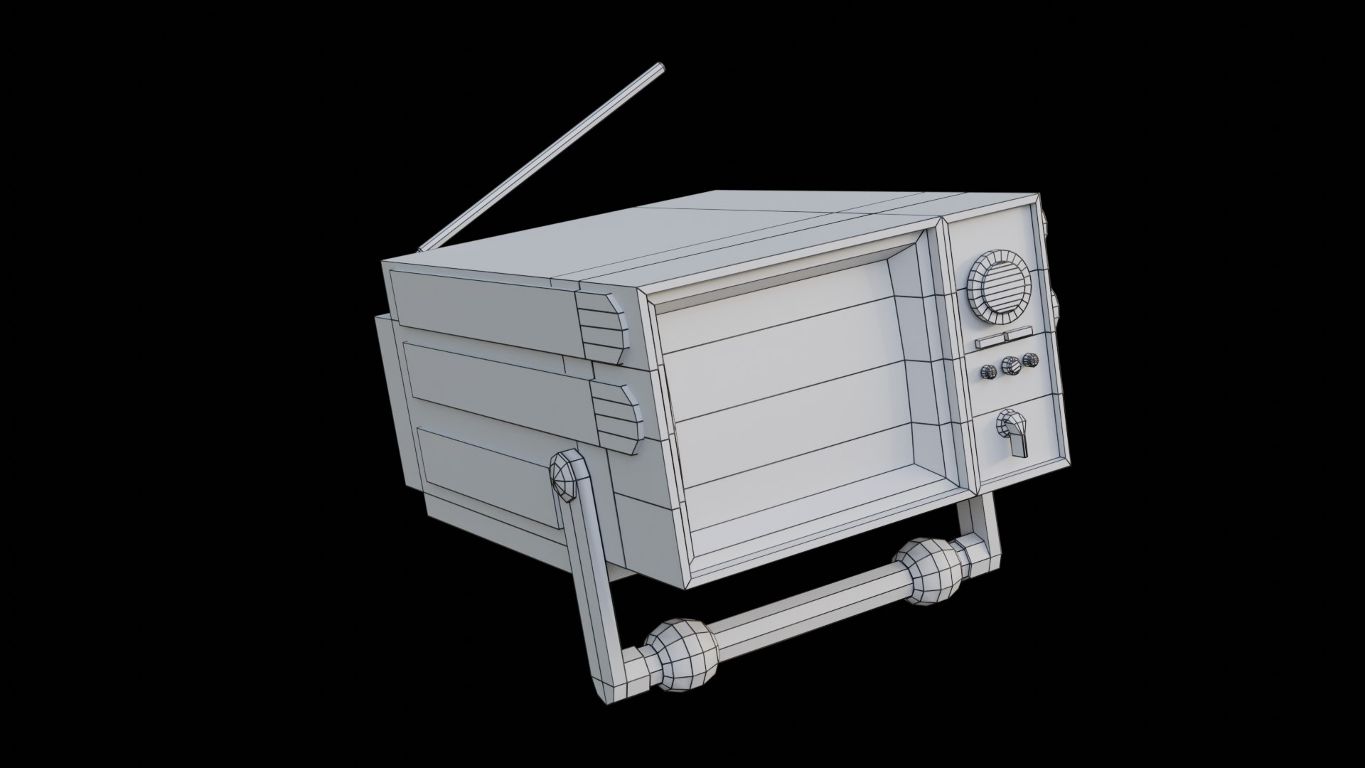 3D Vintage Portable TV - TurboSquid 2264922