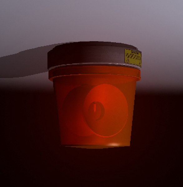 red alarm light 3d obj