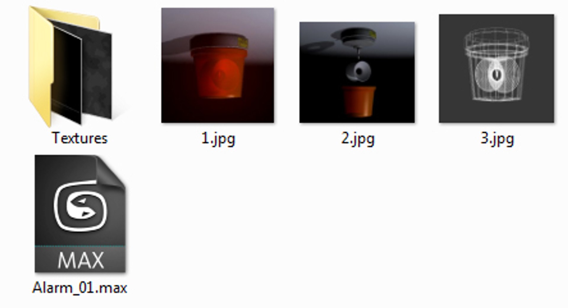 Red Alarm Light 3d Obj