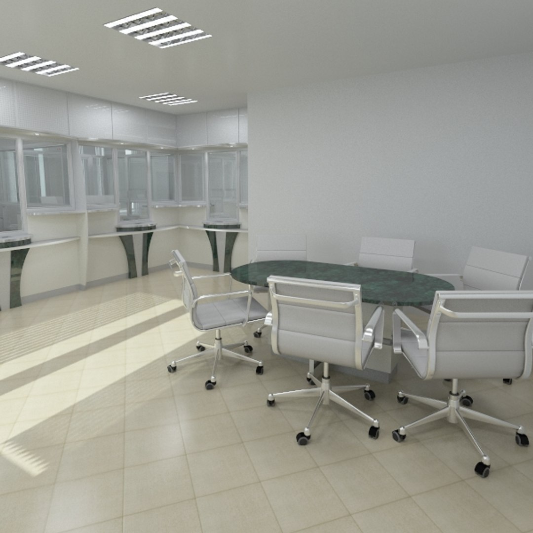 Bank Interior Furniture 3d Max
