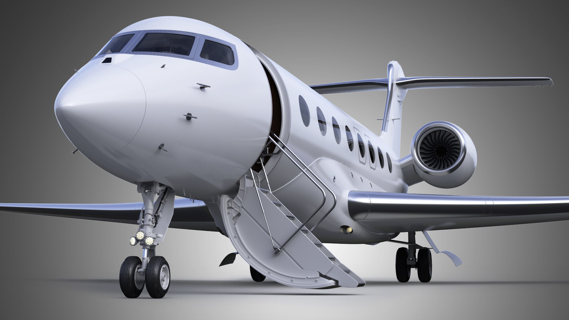 Private Jet Large White Gen model - TurboSquid 2146190