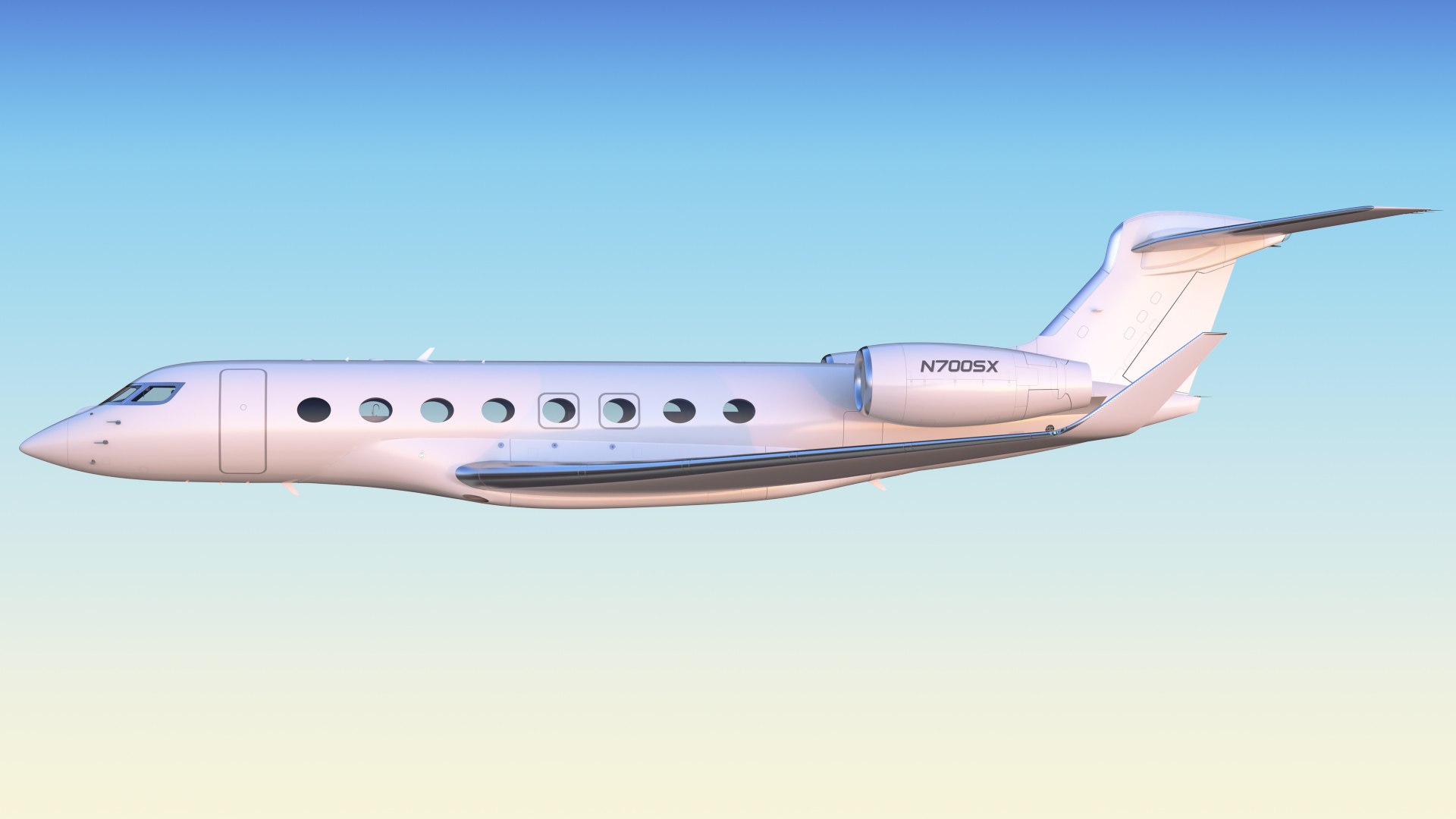 Private Jet Large White Gen model - TurboSquid 2146190