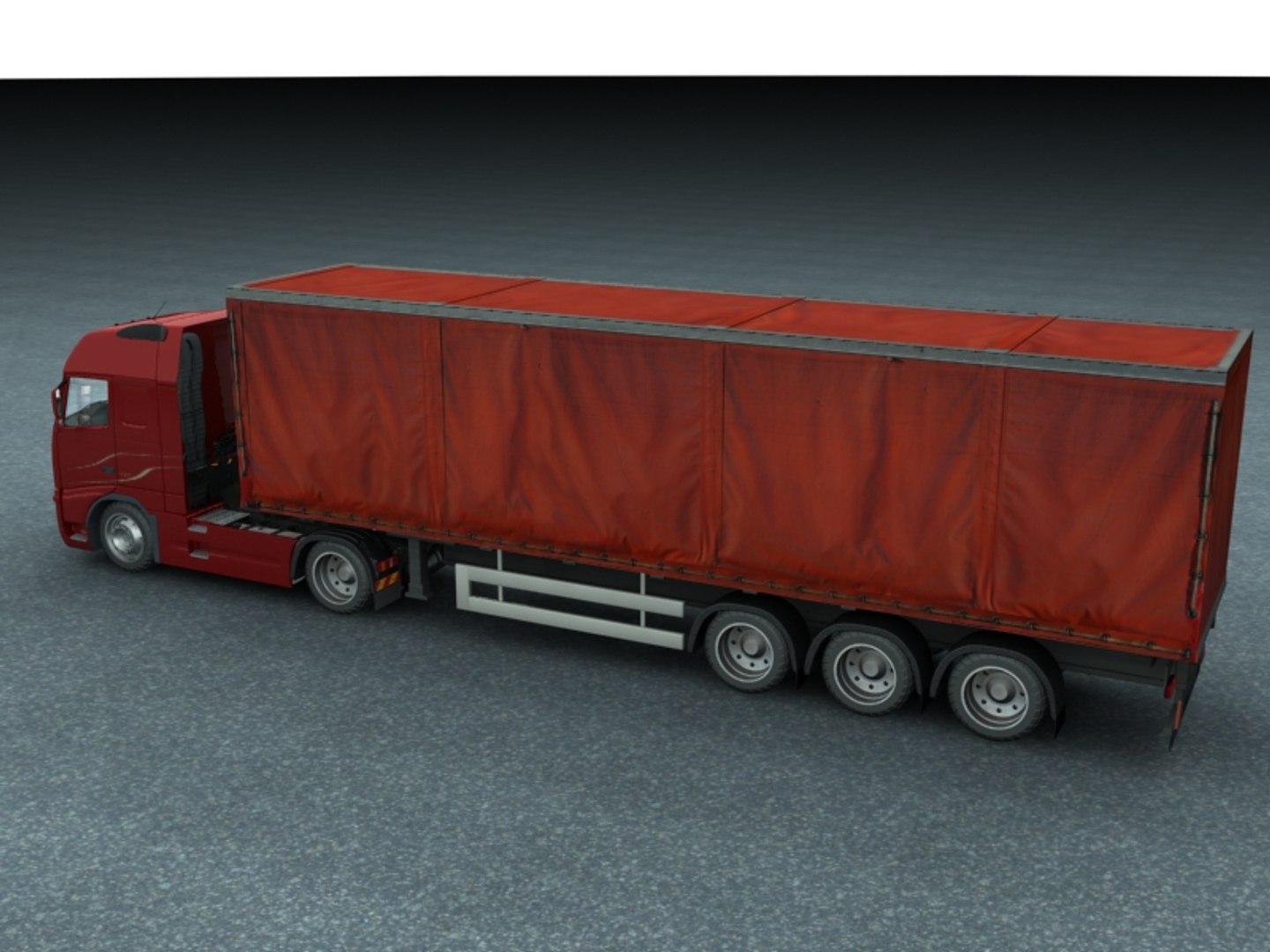 new truck trailer 3d model
