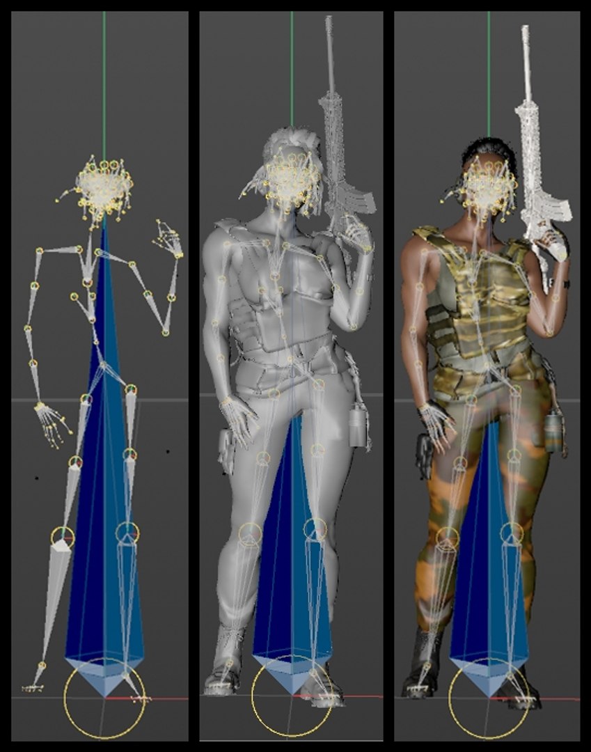 3D African American Female Military Soldier Model - TurboSquid 2272553