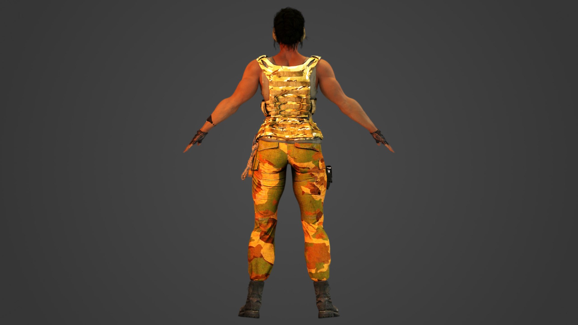 3D African American Female Military Soldier Model - TurboSquid 2272553