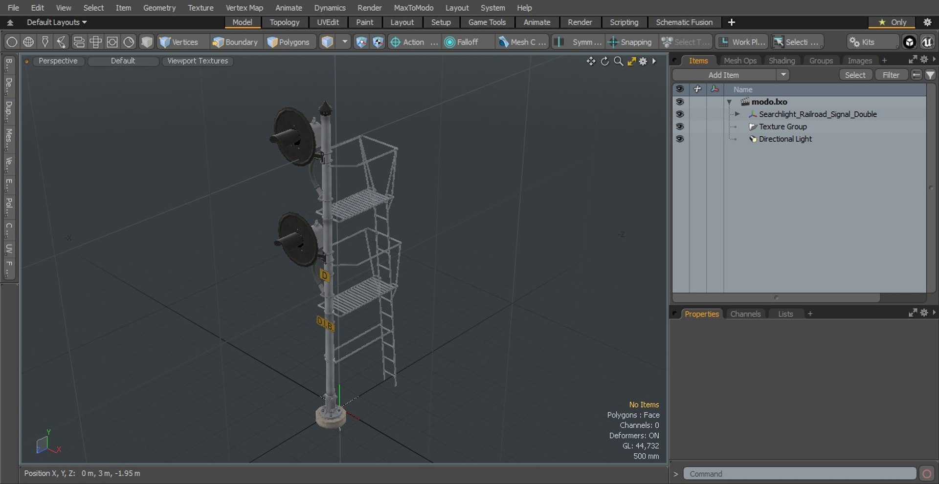 3D Model Searchlight Railroad Signal Double - TurboSquid 2035601