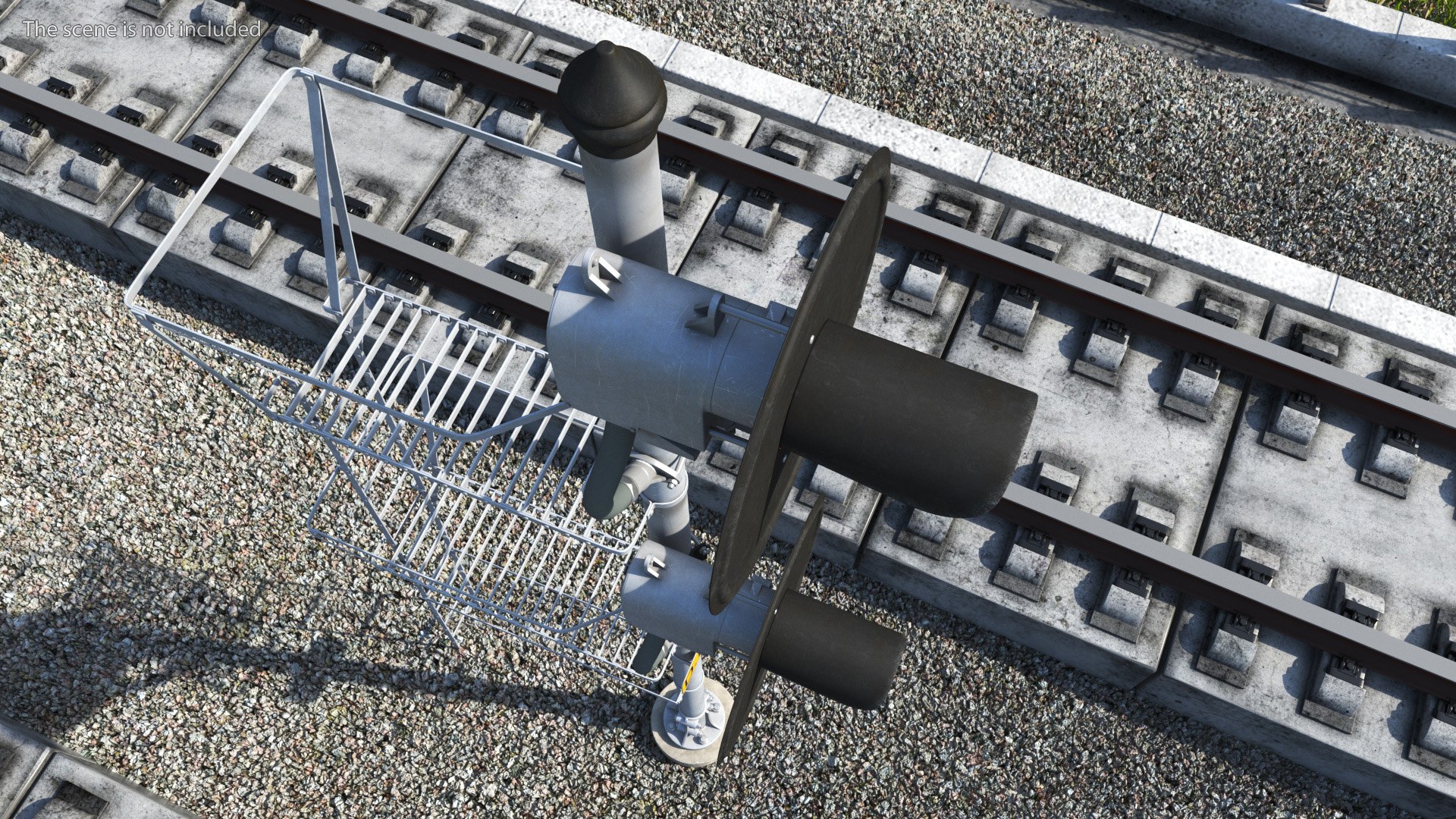 3D Model Searchlight Railroad Signal Double - TurboSquid 2035601