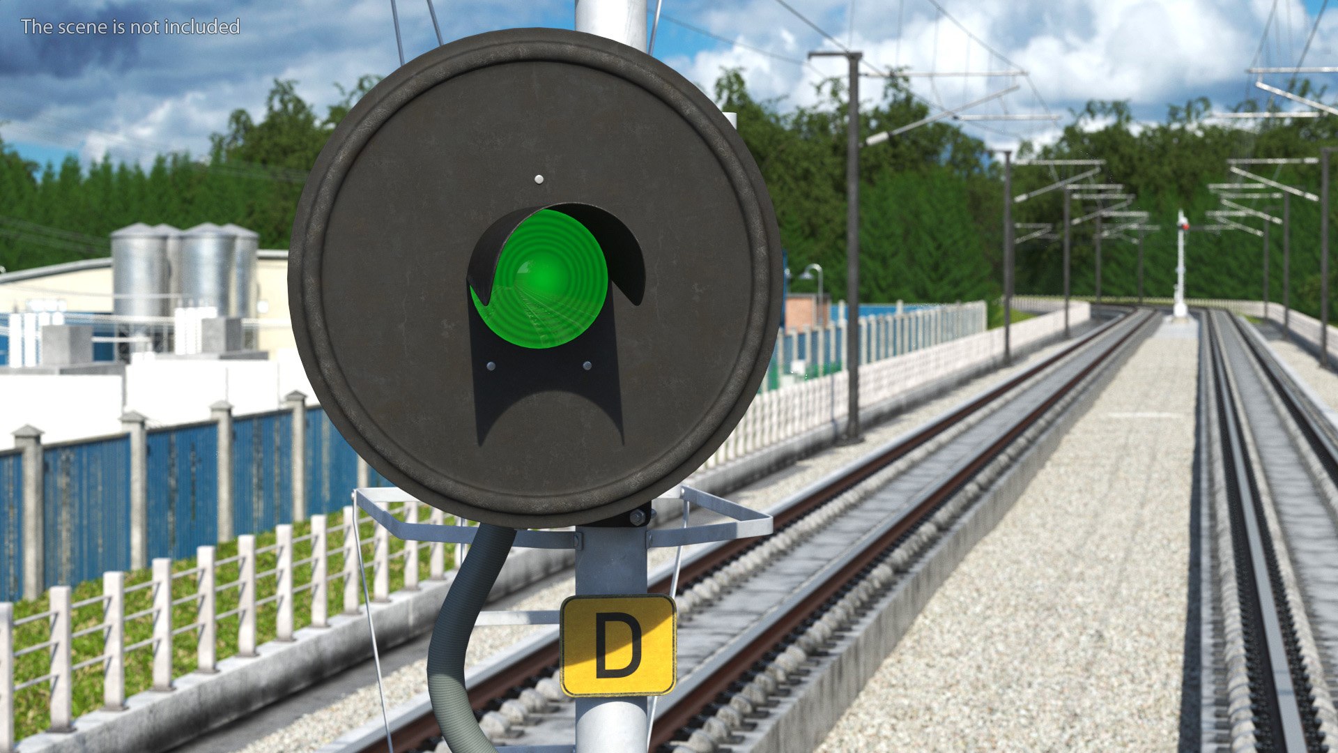 3D Model Searchlight Railroad Signal Double - TurboSquid 2035601