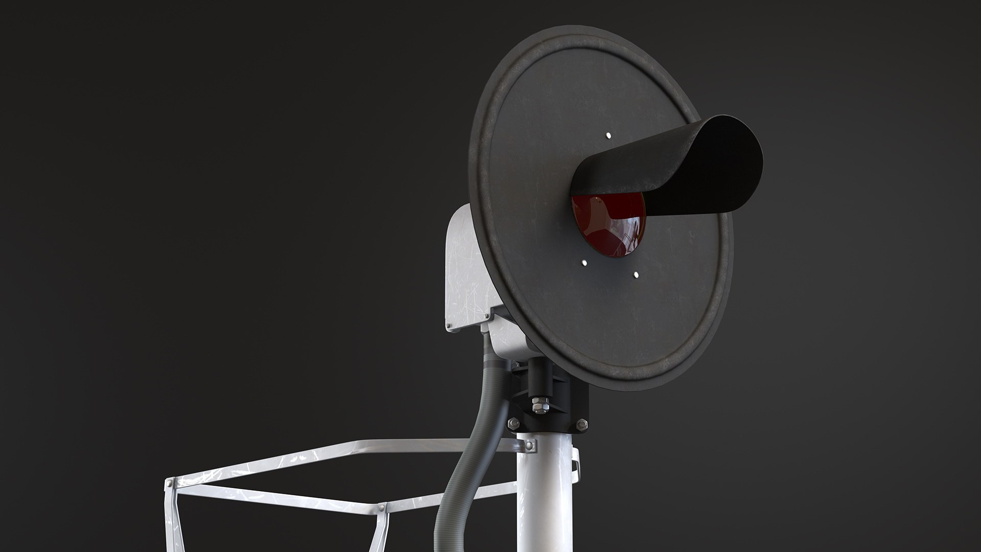 3D Model Searchlight Railroad Signal Double - TurboSquid 2035601