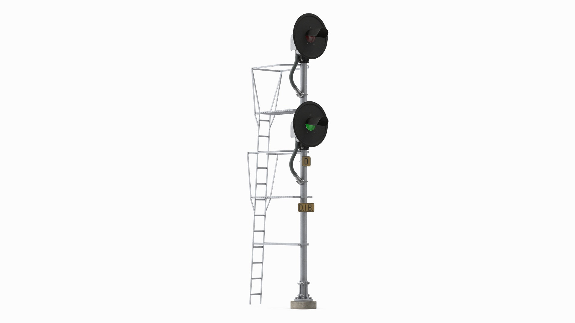 3D Model Searchlight Railroad Signal Double - TurboSquid 2035601