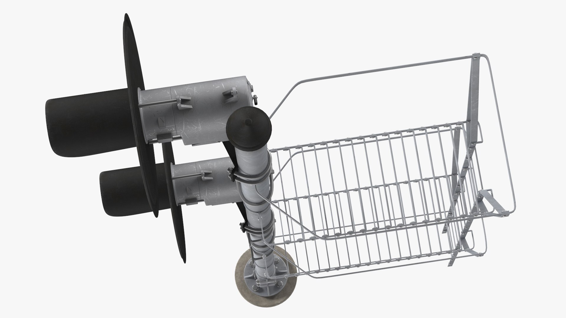 3D Model Searchlight Railroad Signal Double - TurboSquid 2035601