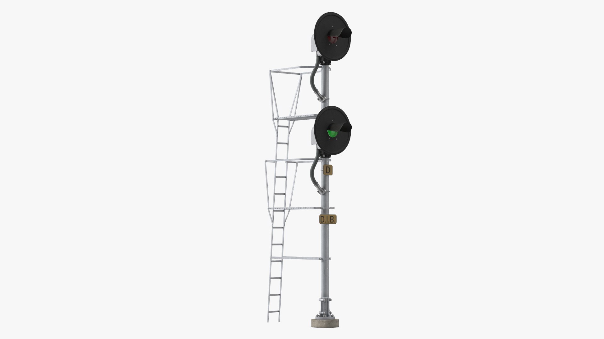 3D Model Searchlight Railroad Signal Double - TurboSquid 2035601