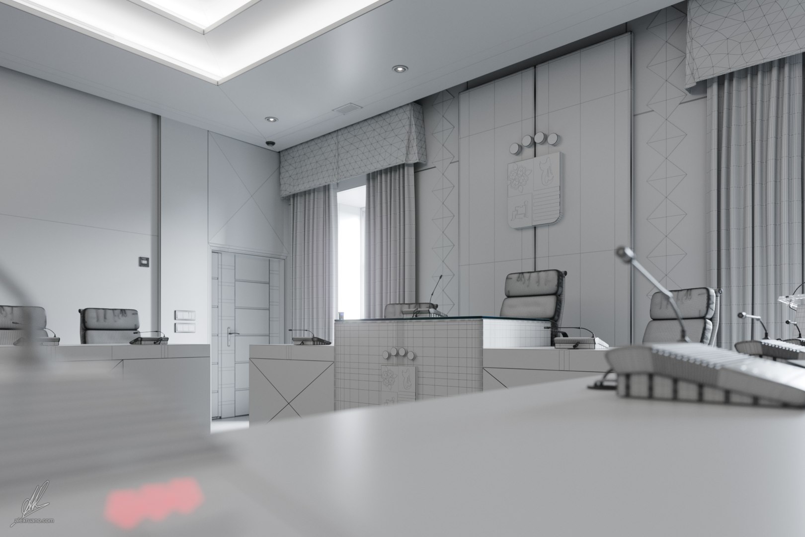 City Council Chamber Model - TurboSquid 1763138