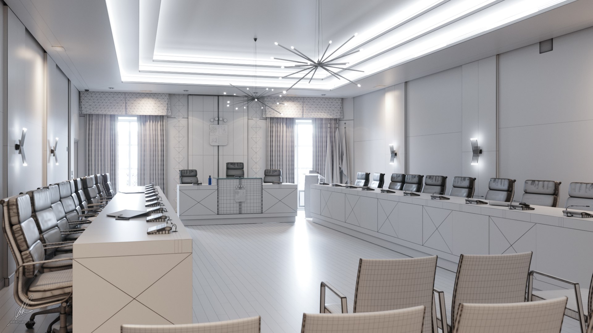 City Council Chamber Model - TurboSquid 1763138