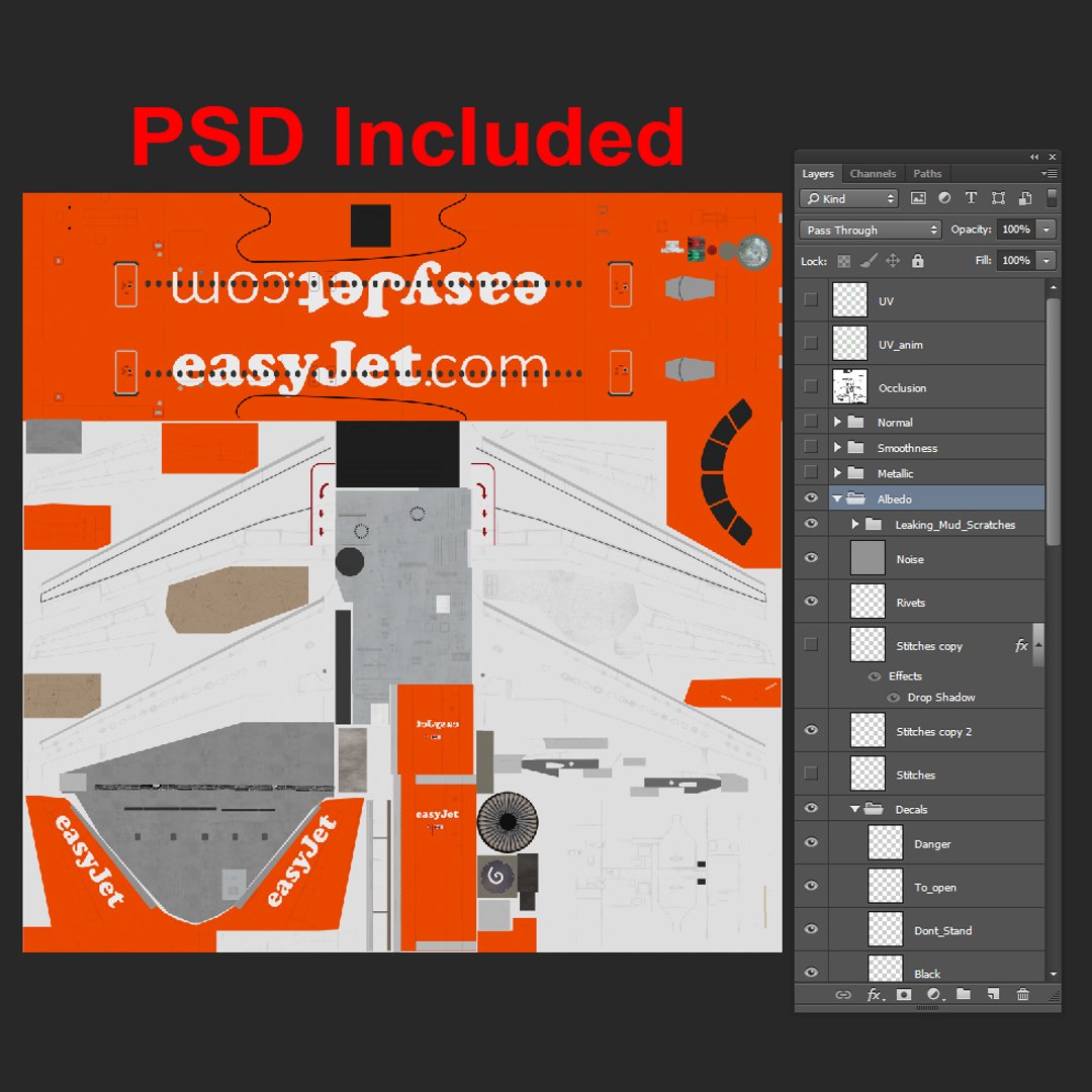 airbus a320 easyjet animation max