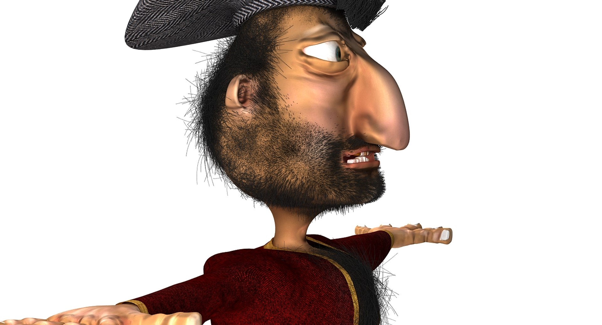 Cartoon Georgian 3d Model