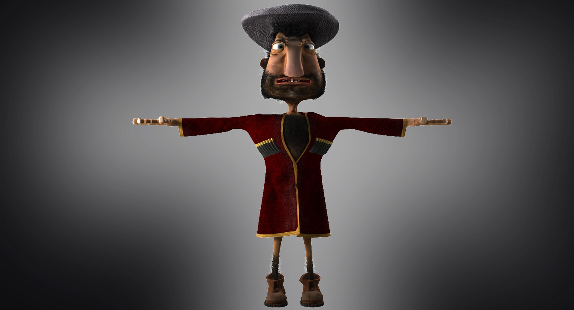 Cartoon Georgian 3d Model