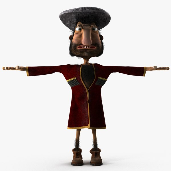cartoon georgian 3d model